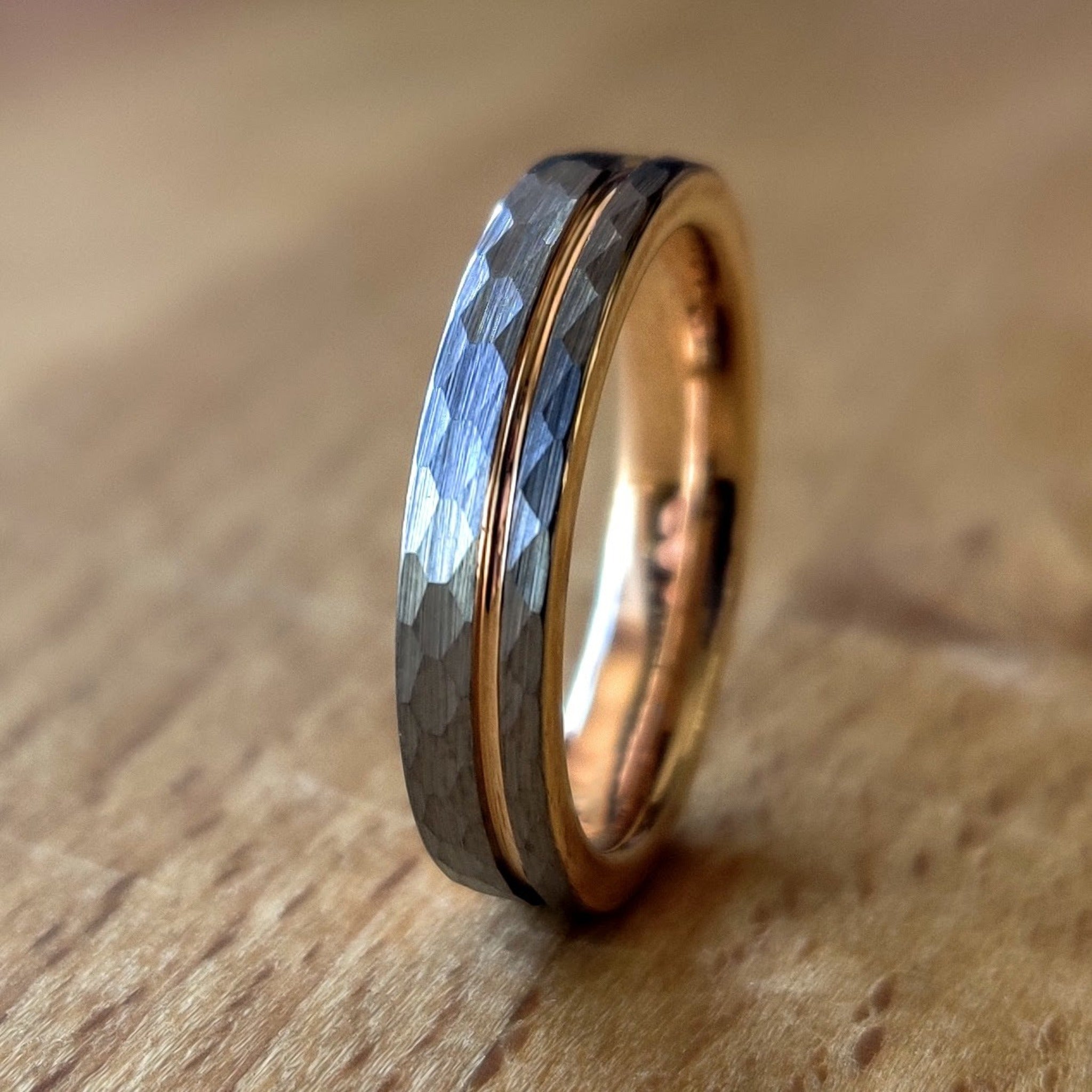 The Gladiator | Hammered Rose Gold Ring | Thorum