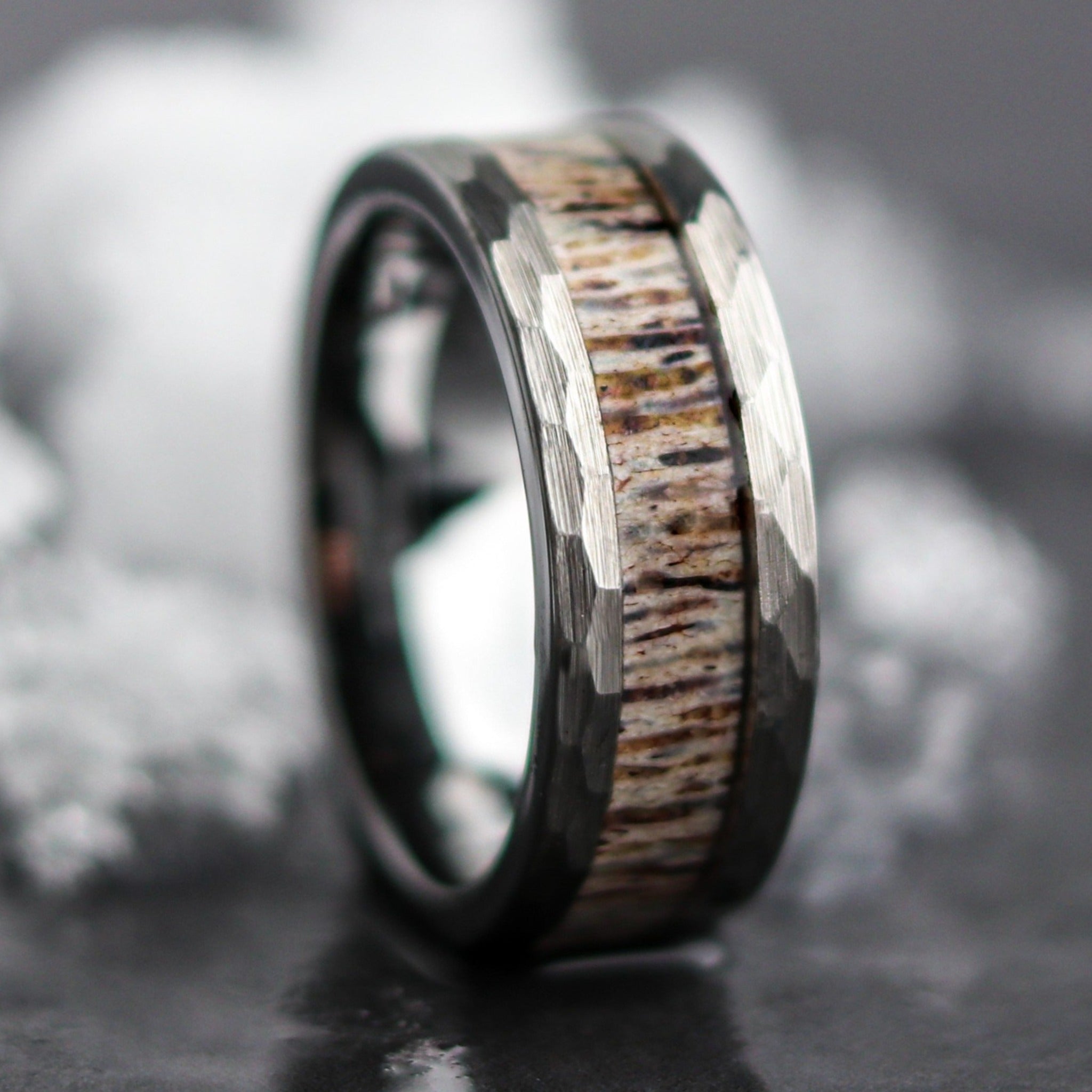 The Yee | Hammered Antler Wedding Ring | Thorum