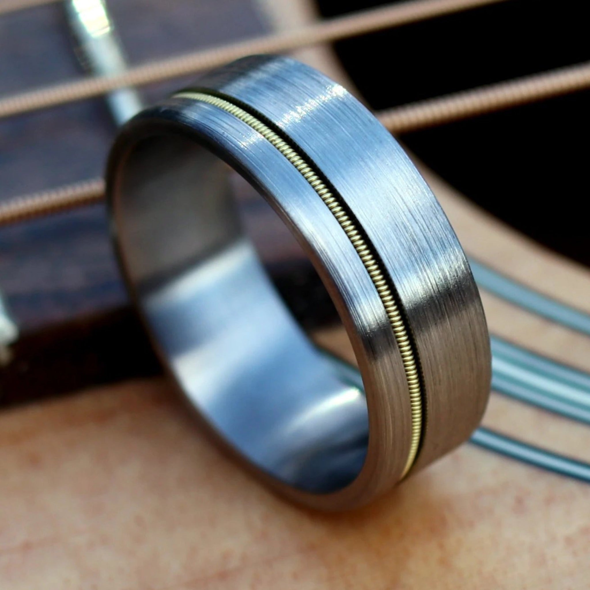 The Zeppelin | Titanium Guitar String Ring | Thorum
