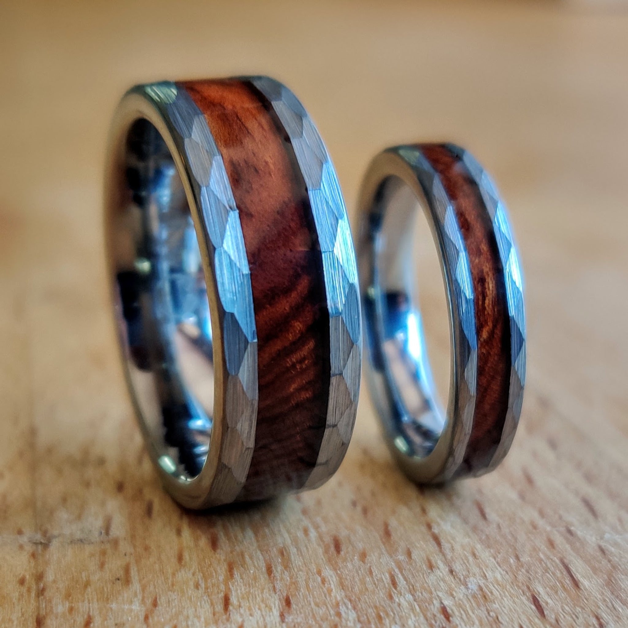 The Zeus Set | Hammered Tungsten and Ironwood Set | Thorum